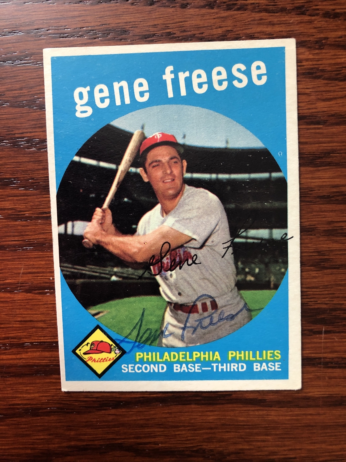 Gene Freese Autographed 1959 Topps Card #472 Phillies Nice Card & Auto ...