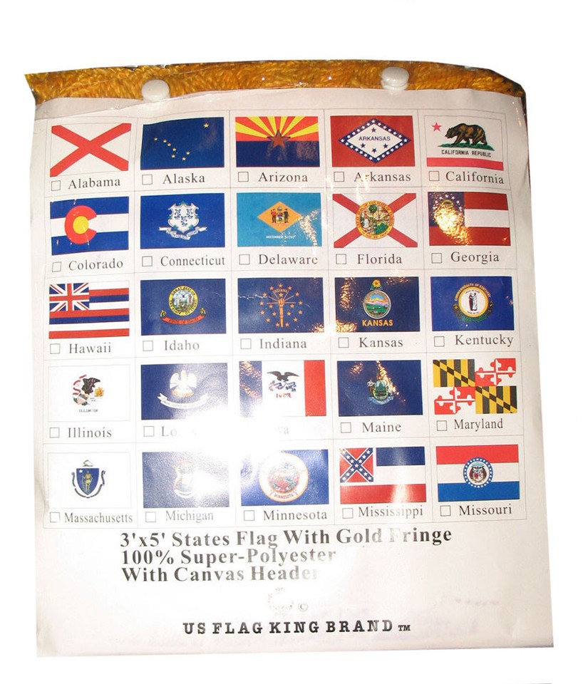 3x5 Oregon State Poly Nylon Sleeve w/ Gold Fringe Flag DOUBLE SIDED ...