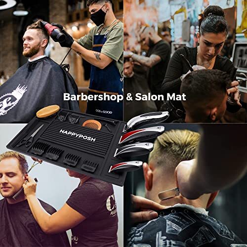 Magnetic Barber Mat, Barber Mats for Clippers, Barbershop Salon Mat for ...