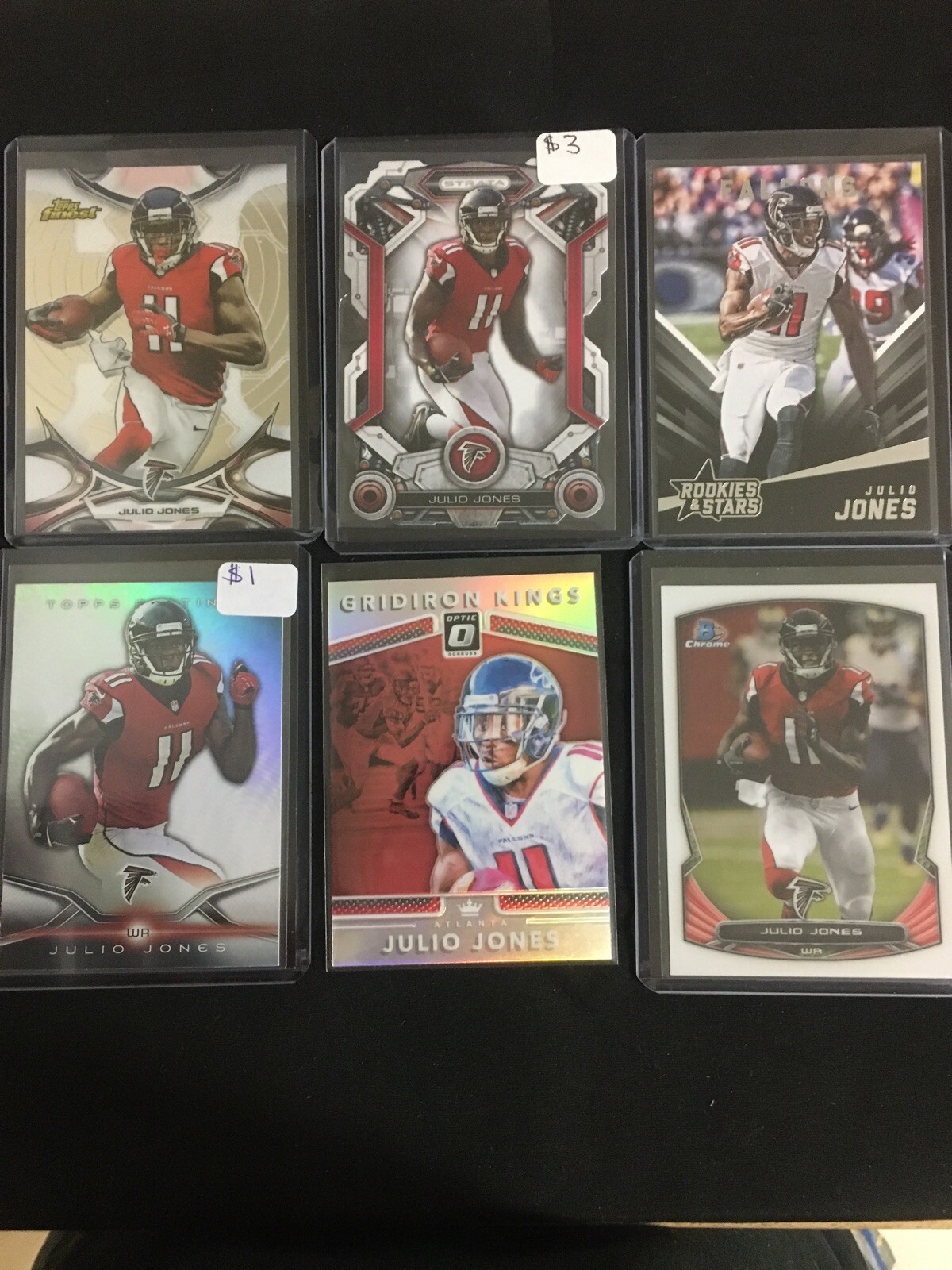 Julio Jones Football Card Lot 9 Cards Refractor Panini Topps Falcons ...