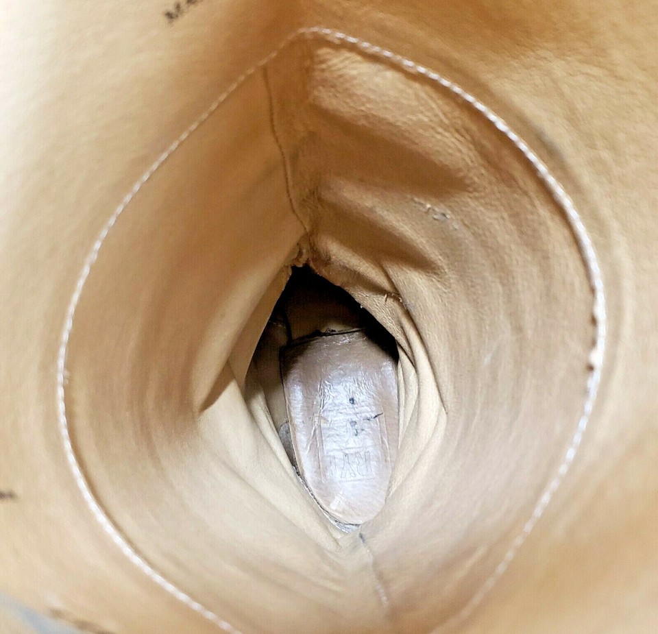 Frye 17-Inch Tall Knee Hi Brown Leather Harness Biker Motorcycle Boots ...