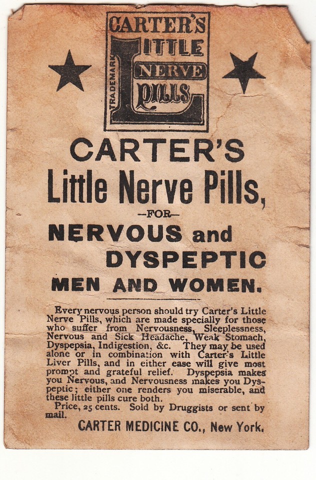 Carter's Little Nerve Pills Frog Baby Medicine New York Vict Card ...