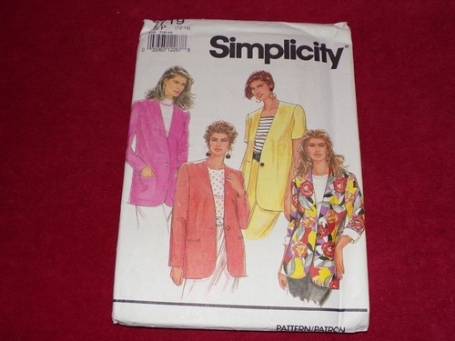 💐 SIMPLICITY #7719 - LADIES LINED SHORT or LONG SLEEVE JACKET PATTERN ...