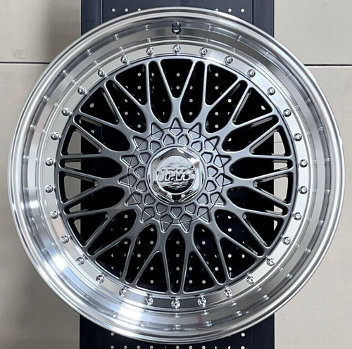 ( SET 4 ) 20" EURO RS STYLE GUNMETAL WHEELS RIMS 20X8.5 5X114.3 / 5X120 ...