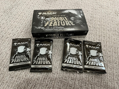 MTG Innistrad DOUBLE FEATURE EMPTY Draft booster Box and 4x Empty Packs ...