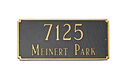 Madison Address Plaque Lawn Marker House Sign Numbers Wall Custom Made ...