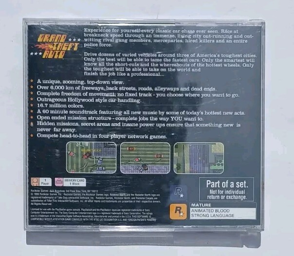 Grand Theft Auto Collectors' Edition GTA Box Lot PlayStation 1 PS1 ...