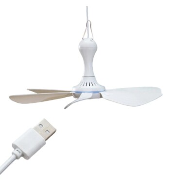 Mini USB Ceiling Fan Silent Portable Hanging Tent Fan for Camping ...
