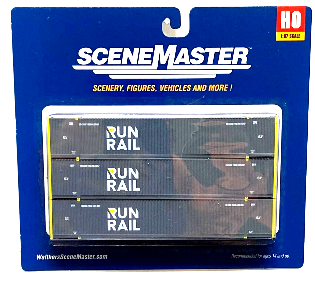 HO Scale Walthers SceneMaster 949-18506 Run Rail 53' Singamas Container ...