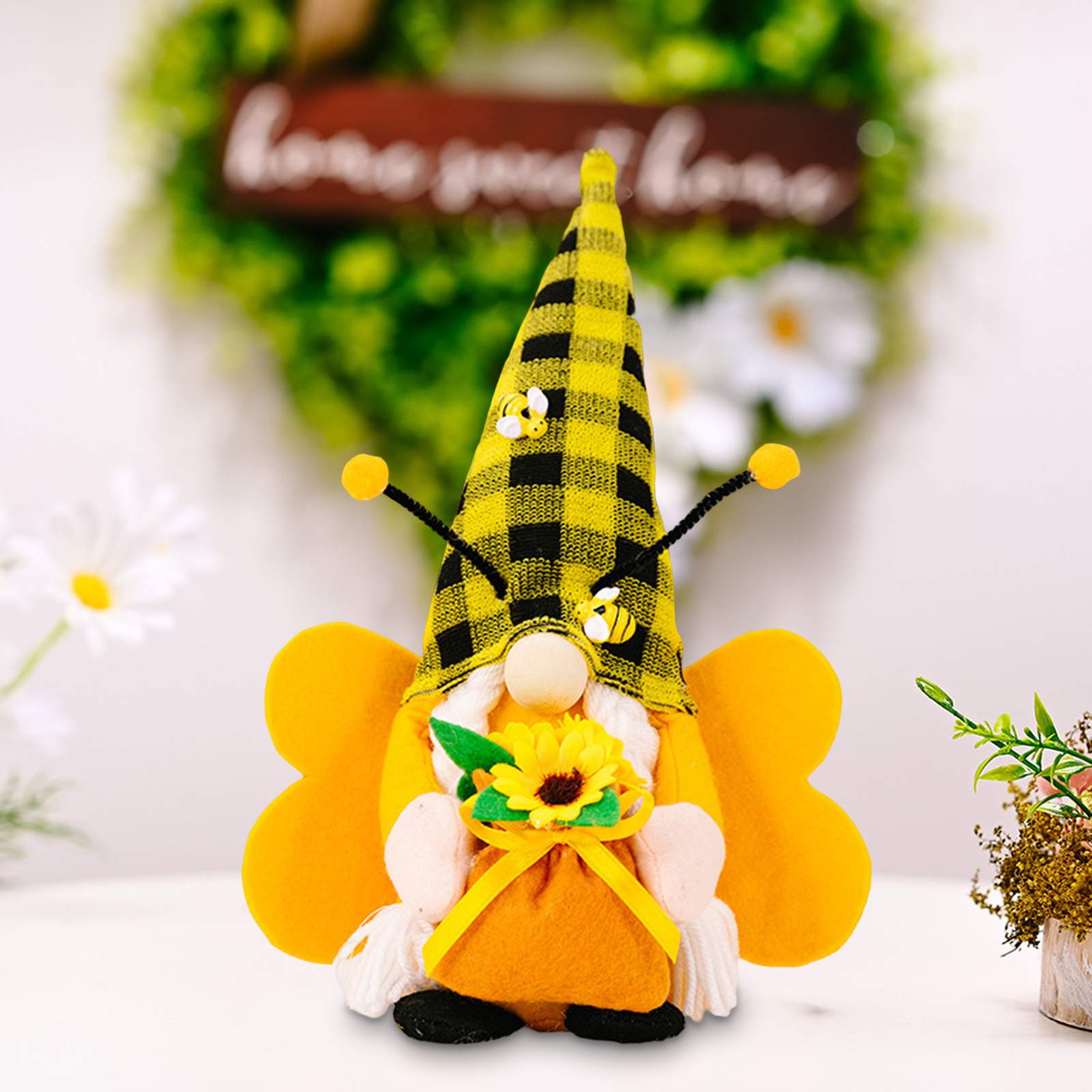 Bee Gnome Doll Decoration Big Nose Bring Good Luck Table Decor Stuffed ...
