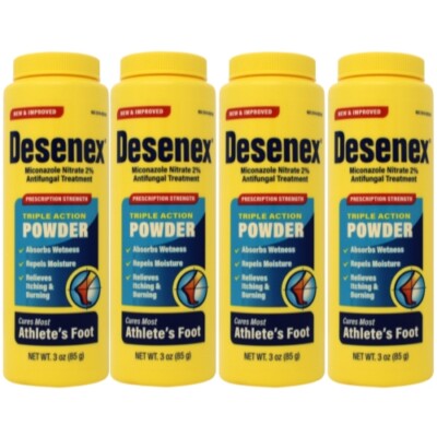 4 Pack Desenex Athletes Foot Antifungal Shake Powder 3Oz Each ...