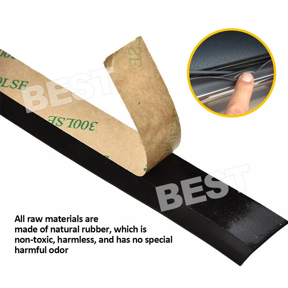 Car Door Window Protector Guard 4M Rubber Weather Seal Strip Molding ...