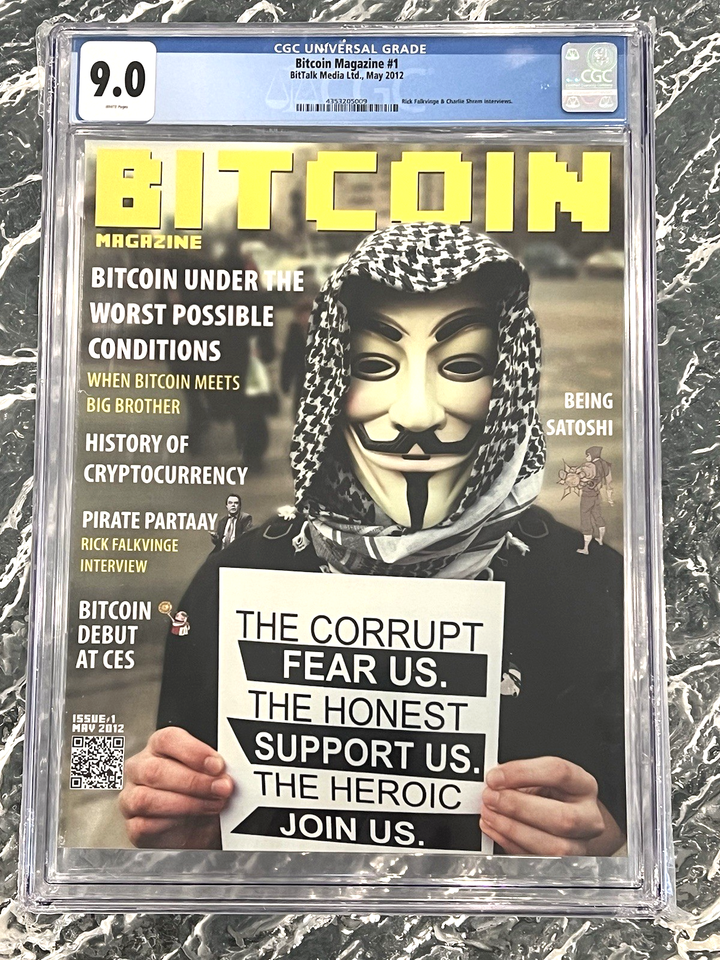 Bitcoin Magazine #1 1st Issue May 2012 Satoshi Nakamoto RARE Issue CGC ...