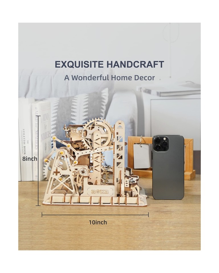 ROKR 3D Wooden Puzzle-Mechanical Model-Wooden Craft Kit-DIY Assembly ...