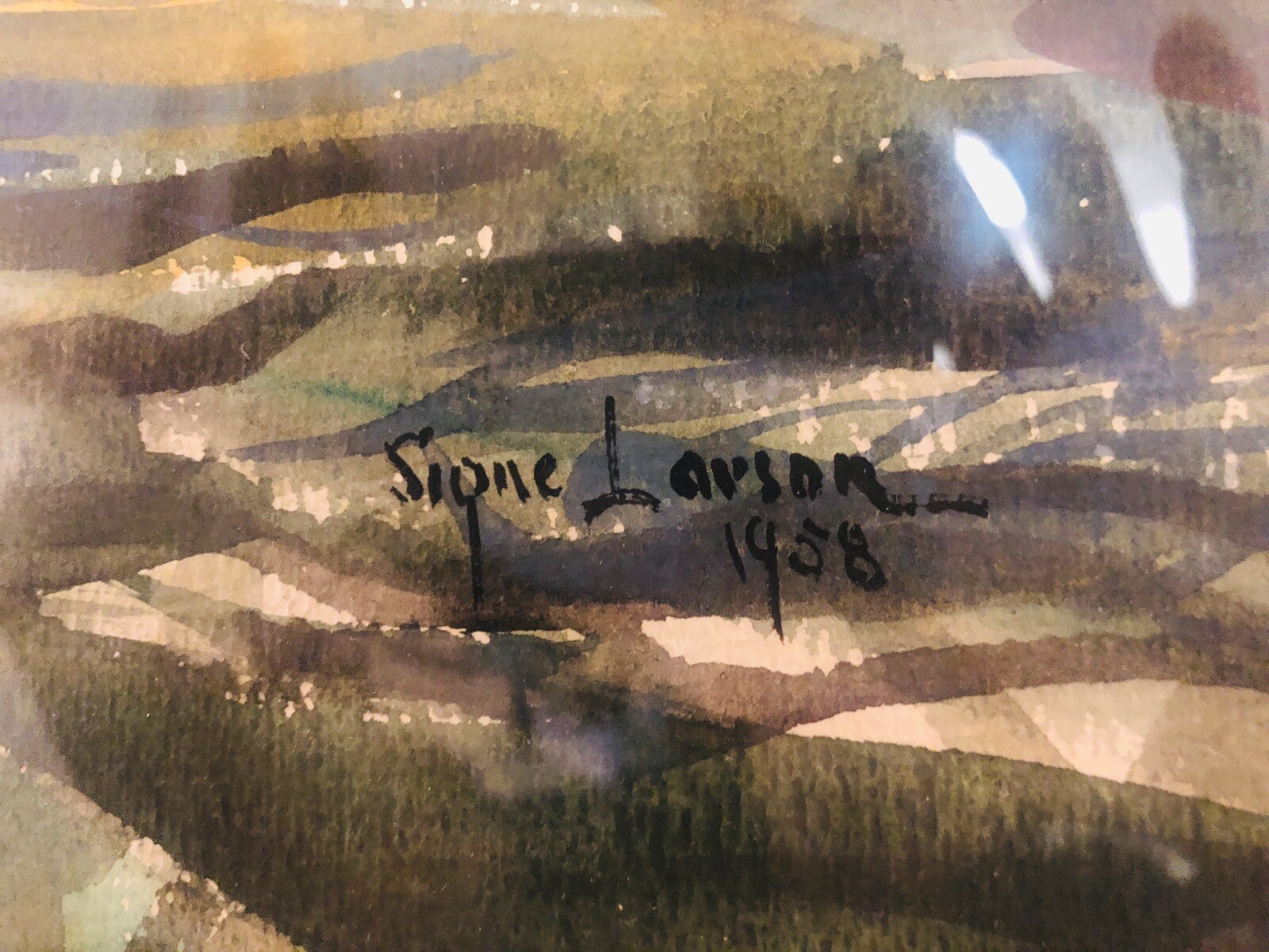 EXTRAORDINARY Original Watercolor Painting By Signe Larson 1958— 27” By ...