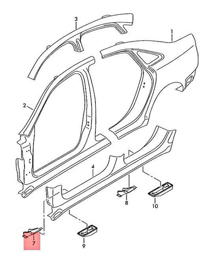 Genuine Reinforcement For Jack Mount Left Front AUDI A6 4F0803475A | eBay