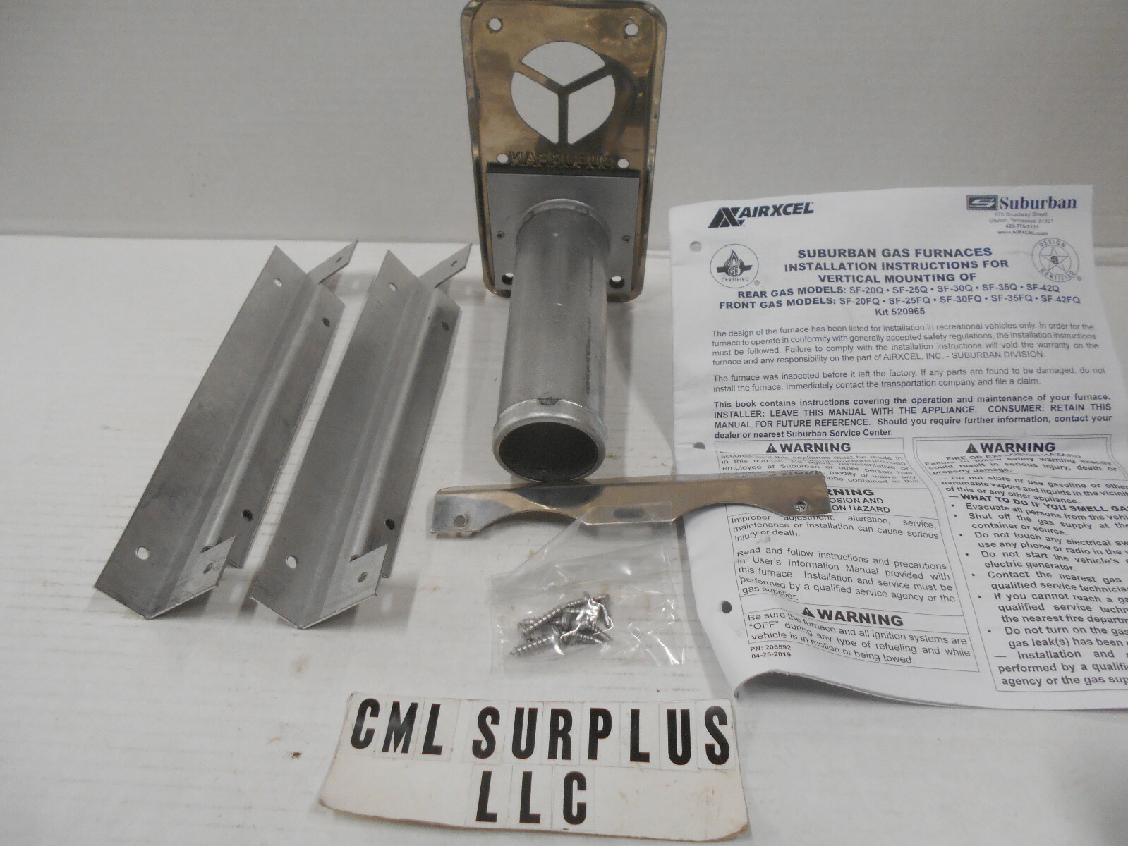 *rv Suburban Furnance Exhaust Vent Cap Rain Sheild #520965 for sale ...