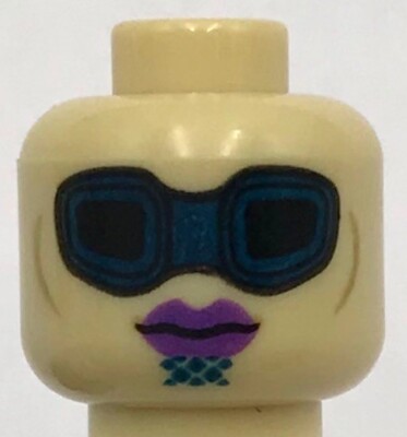 Lego New Tan Minifigure Head Dual Sided Alien w/ SW Luminara Unduli ...