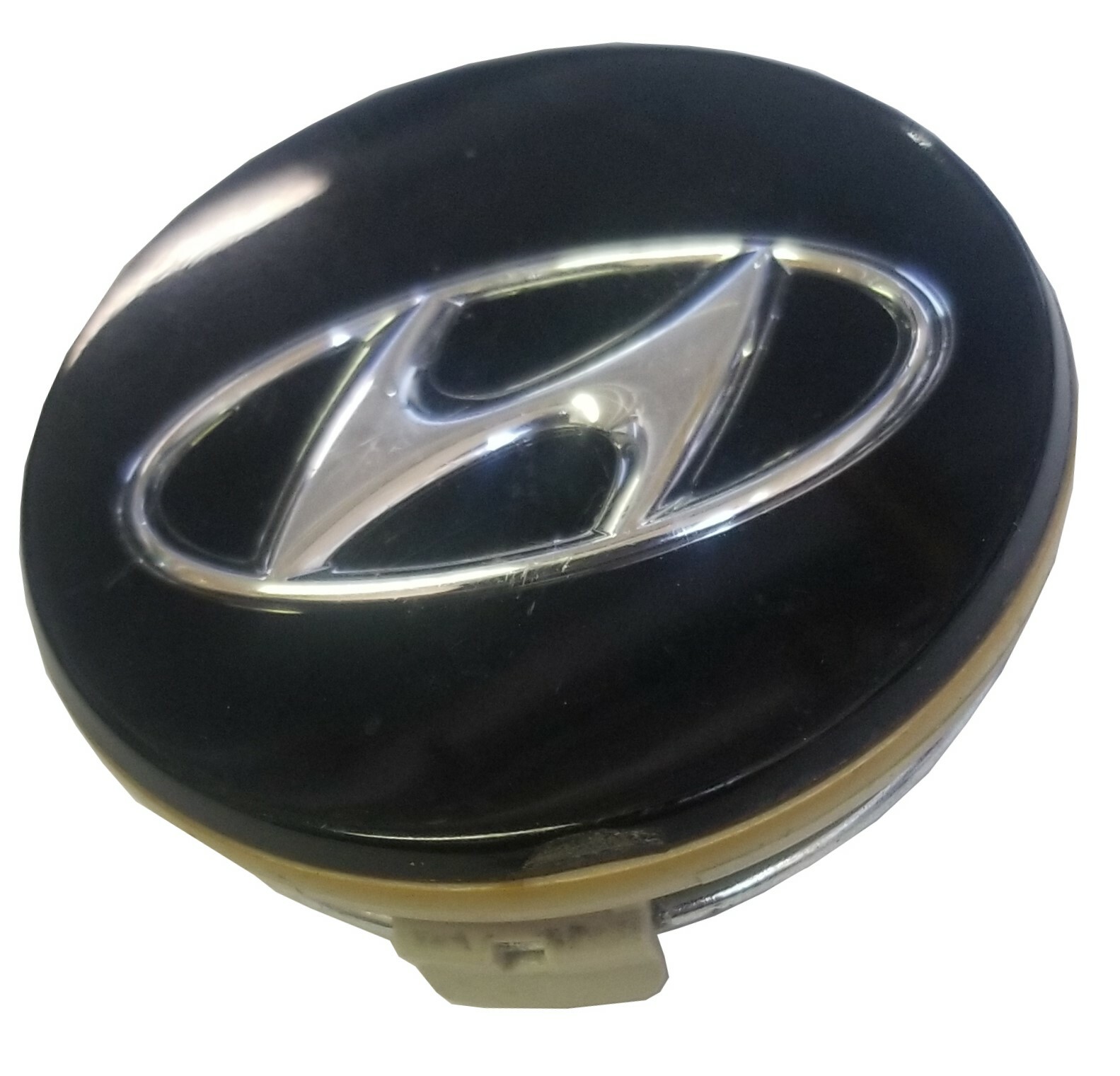 (4) FACTORY OEM 2007-2011 HYUNDAI ACCENT BLACK CENTER CAPS HUBCAPS 2-3/ ...