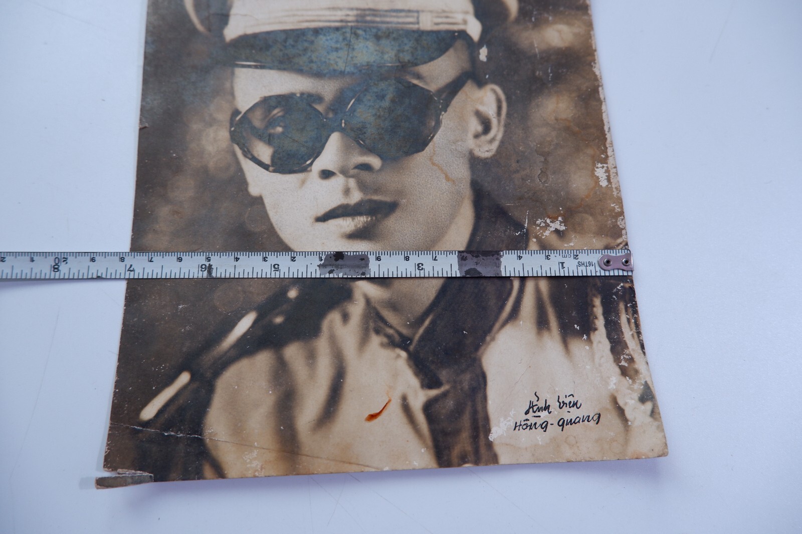 VINTAGE SOUTH VIETNAM ARMY ARVN OFFICER KEPPI HAT UNIFORM PORTRAIT ...