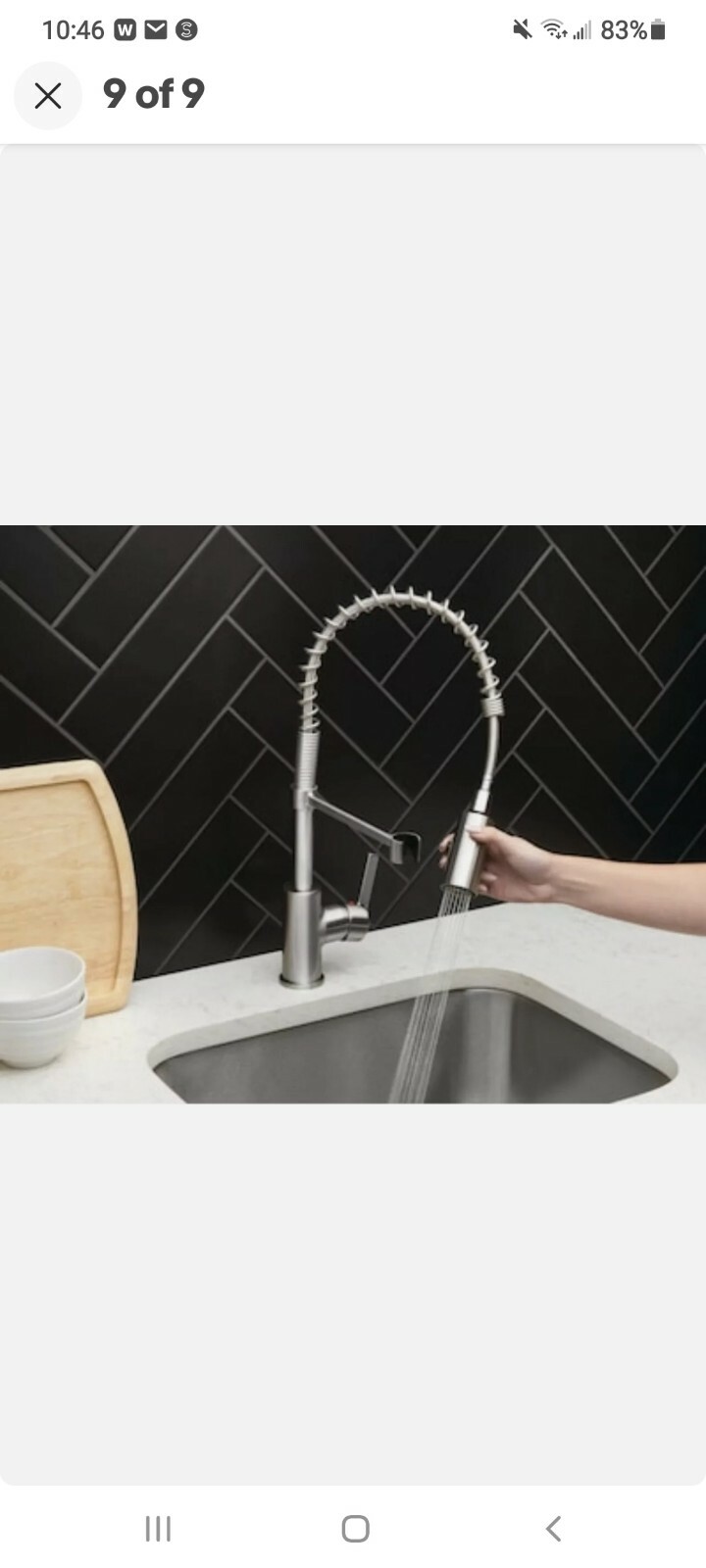 Project Source 1 Handle Pull Down Commercial Kitchen Faucet H90K-51D-PS ...