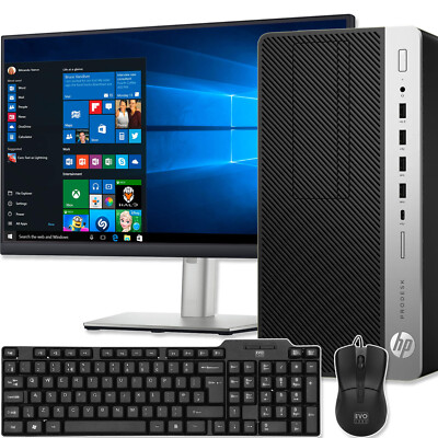 FAST COMPUTER i5 7th QUAD Wi-Fi DESKTOP PC & TFT SET 16GB WINDOWS 10 ...