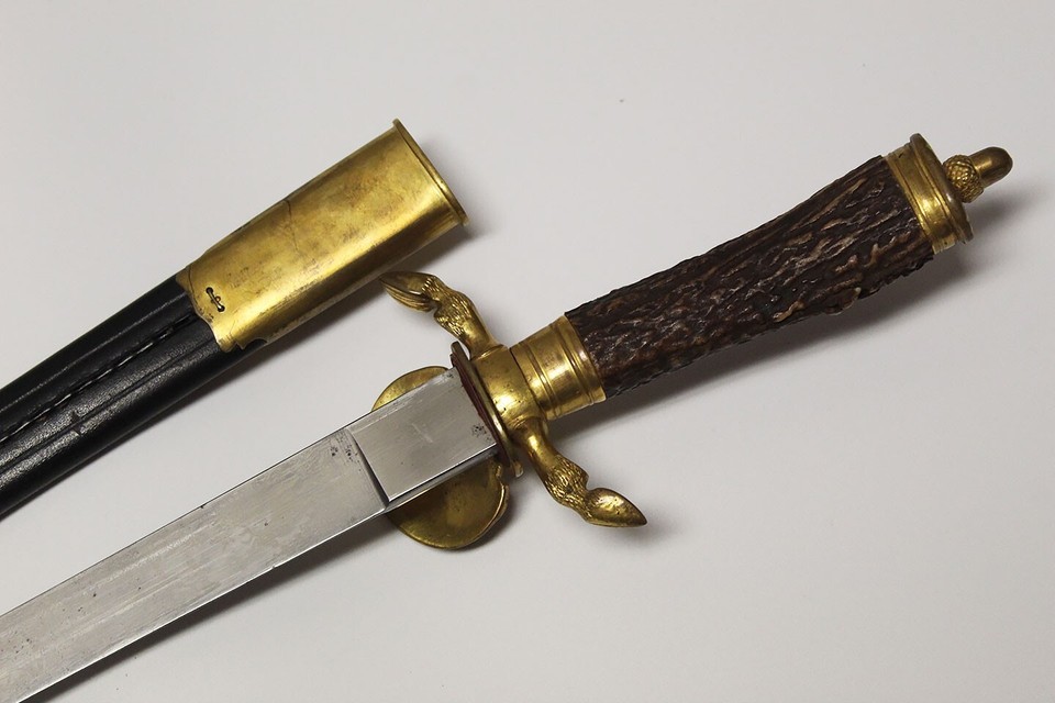 Imperial German Deluxe Hunting Cutlass Double-sided Etching . D747 | eBay