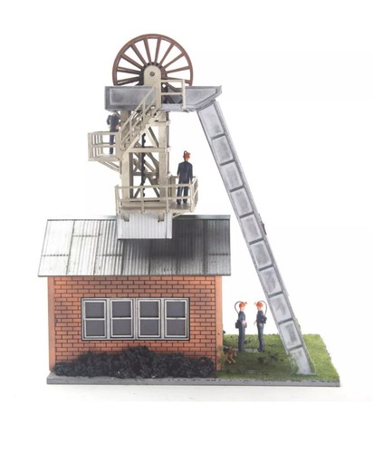 MENARDS MINE SHAFT W/ ANIMATED WHEEL! O SCALE COAL / ORE REALISTIC ...