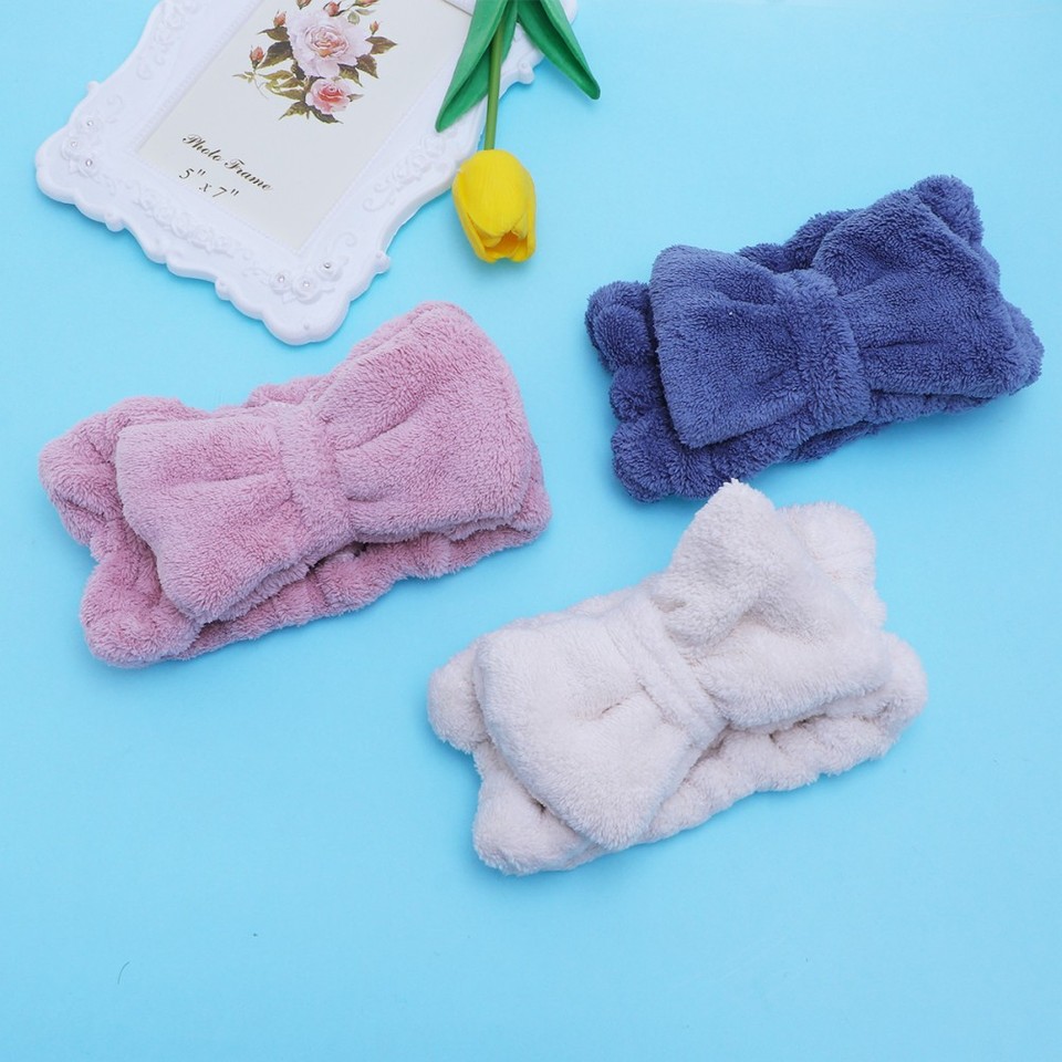 3 Pcs Hair Accessories Elastic Headband Cute Netting Bowknot Hairwrap ...