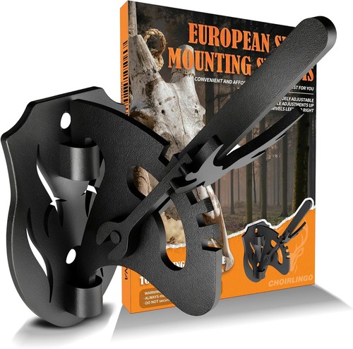 European Deer Skull Mount Hanger, Upgraded Adjustable Euro Deer Skull ...