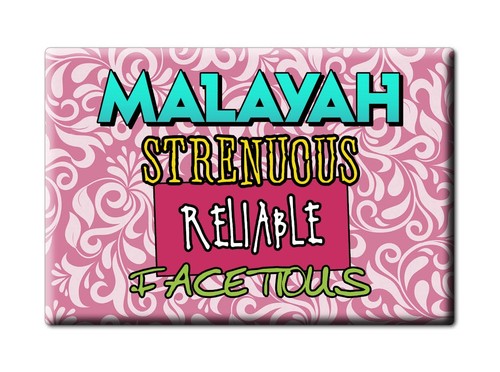 Malayah Fridge Magnet Name with Adjectives I Love Gift Idea | eBay