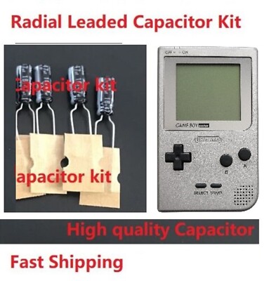 Game Boy Pocket (GBP) Radial Capacitor Repair Kit /Fix no power sound ...