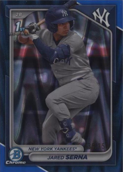 2024 Bowman - Chrome Prospects Jared Serna #BCP-68 Blue RayWave ...