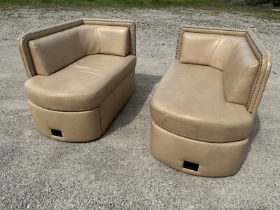 Flexsteel RV Ultraleather Tan Euro Dinette Booth Boat Motorhome seats ...
