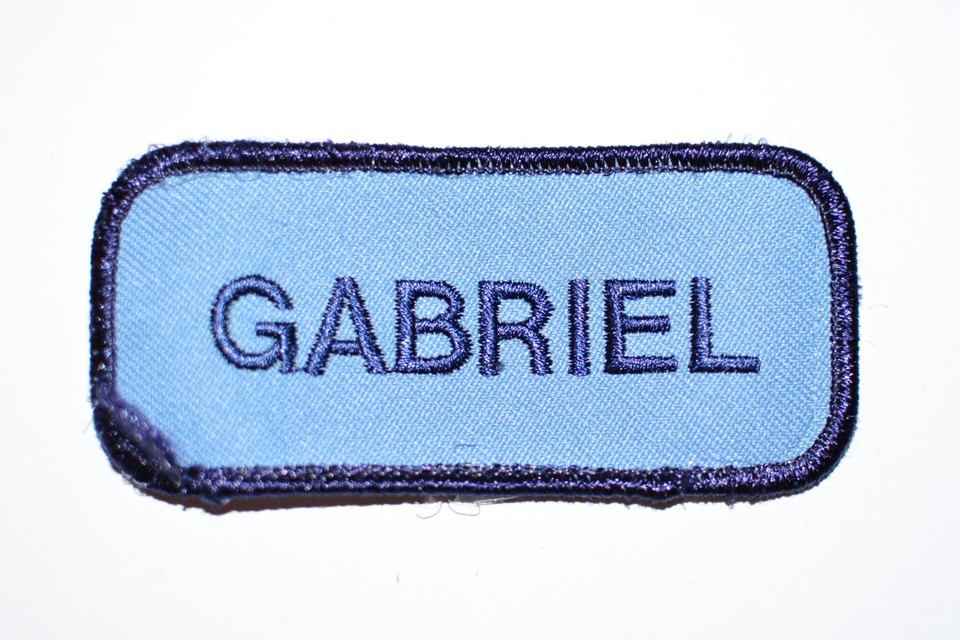 Employee Embroidered Worker Name Tag Sewn Patch for Uniform Work Shirt ...