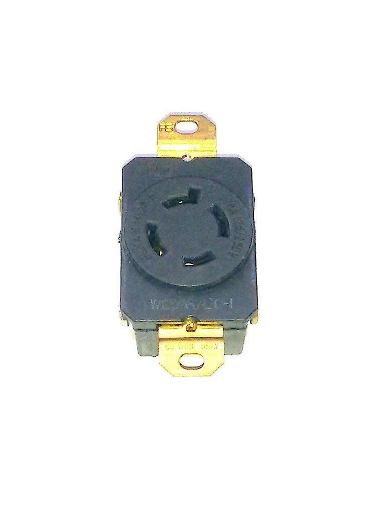 Pass & Seymour WC596/120-1 L1420-R Turnlok Receptacle 20 Amp 125/250 ...