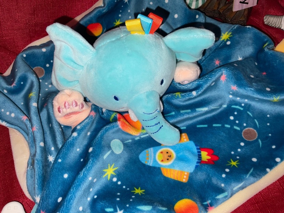 Appease comfoter puppet elephant space Rocket blanket blankie soother ...