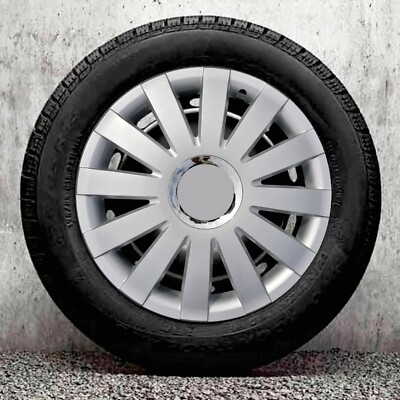 Set of 4x15 inch Wheel Trims to fit Renault Zoe, Modus + centre badges ...