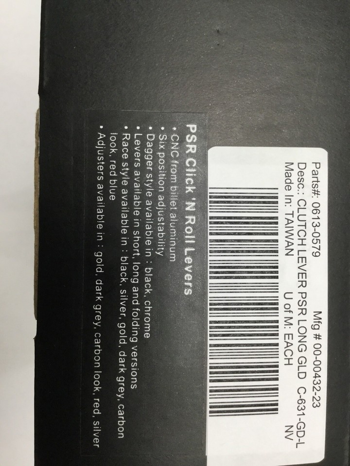 PSR Click-N-Roll Adjustable Clutch Lever (Black) Long | 00-00447-22 | eBay
