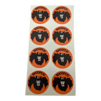 Vintage Scratch n Sniff 8 Stickers Halloween Swooper Bat Stinky Sticker ...