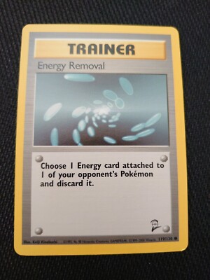 Pokémon TCG Energy Removal Base Set 2 119/130 Regular Unlimited Common ...