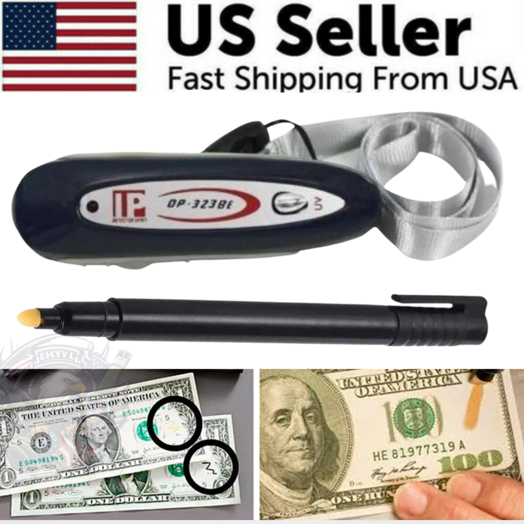 2in1 Mini Counterfeit Money Dollar Bill Detector & Tester Pen Fake ...