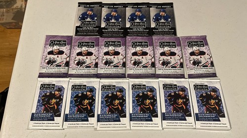 16x Sealed OPC Platinum Hockey Card Packs - 4x 21/22, 6x 22/23 & 6x 23/ ...