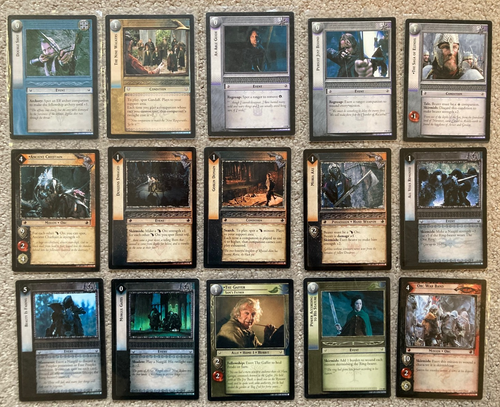 LOTR TCG (Decipher) Lord of the Rings 15 unique Fellowship rares NM ...