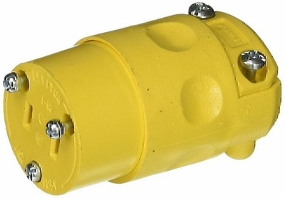 Leviton 115CV 000-000 Polarized Round Dead Front Cord Connector, 125 V ...