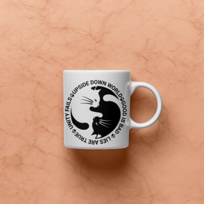 Decorated 11oz (Upside Down World) Coffee Cup | eBay