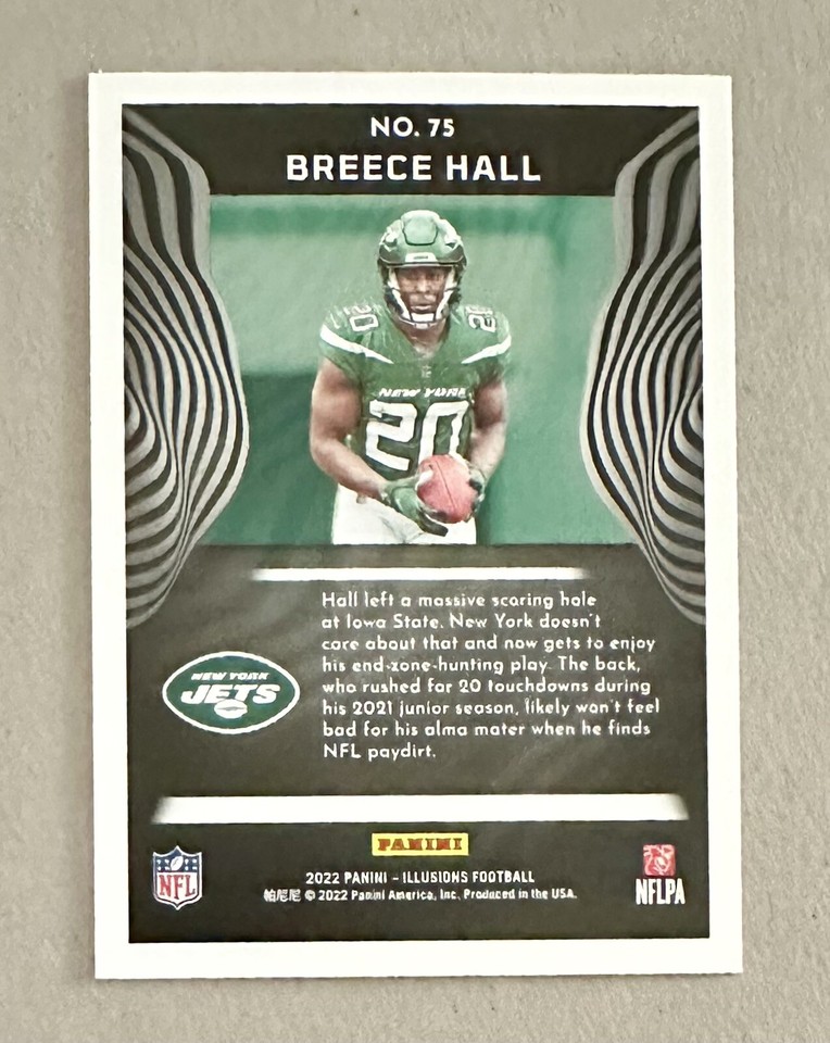 2022 PANINI ILLUSIONS BREECE HALL EMERALD RC #75 COLOR MATCH | eBay
