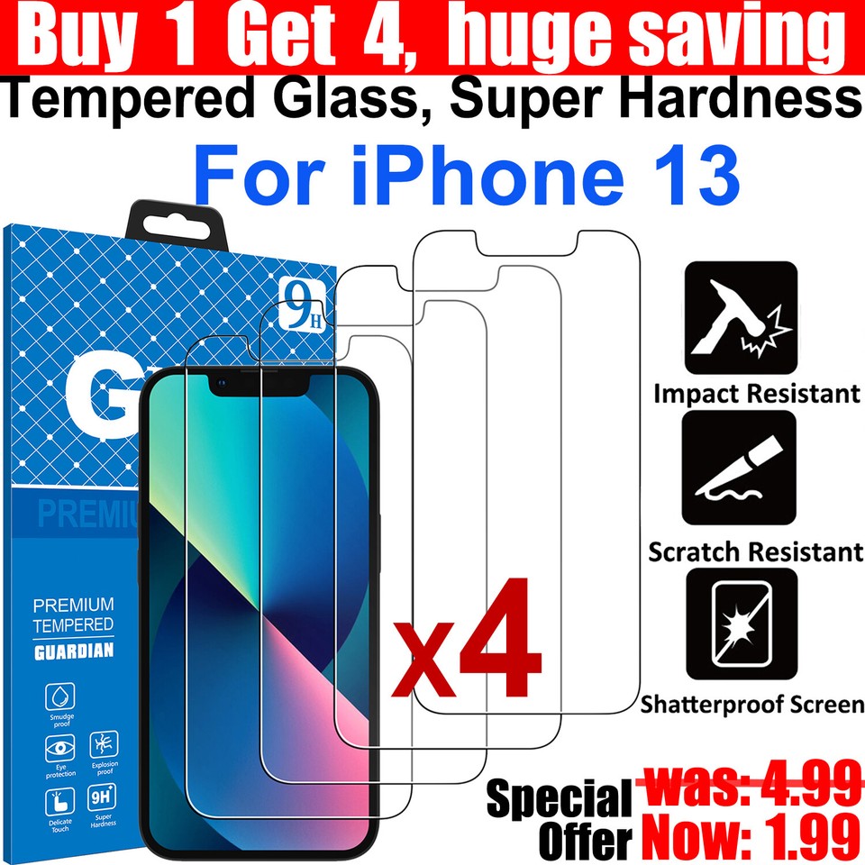 Tempered Glass Screen Protector For iPhone 14 13 12 11 Pro Max Mini XS ...