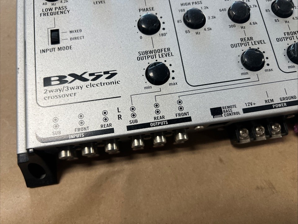 boss audio system BX55 2way/3way electronic crossover + remote bass ...