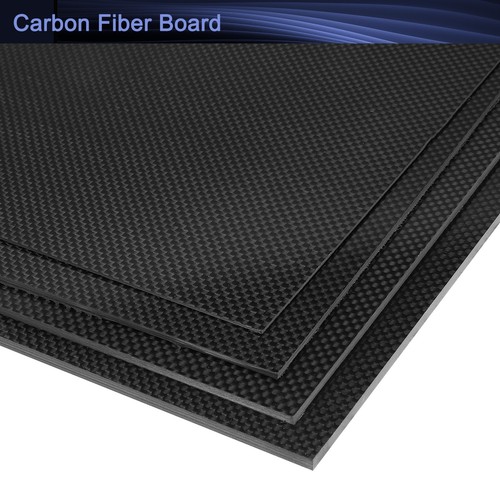 2 Pcs 3K Carbon Fiber Panel Sheets 240 x 240 x 1mm Board Plain Bright ...